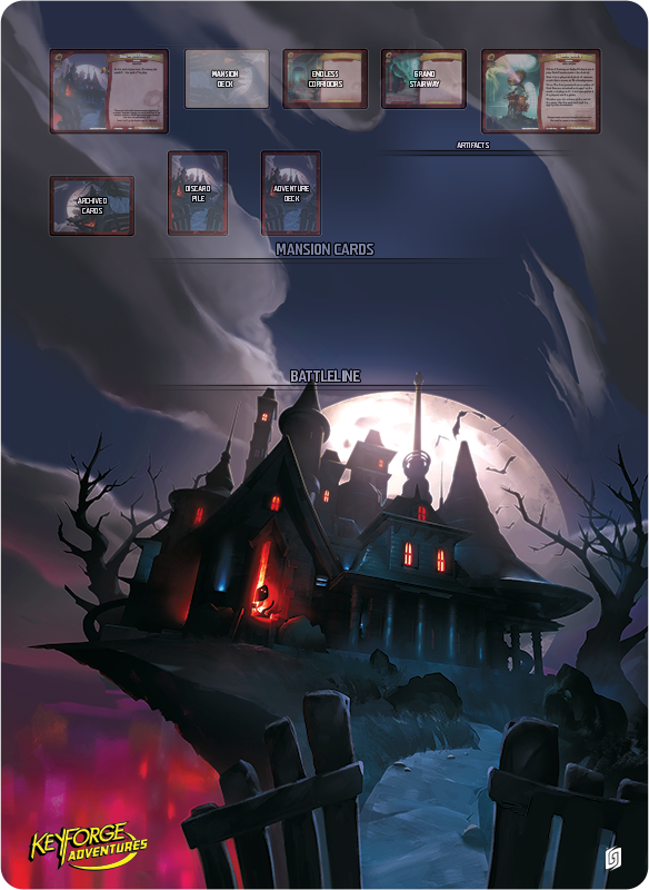 KeyForge Adventures:The Fall of House Gormangeist Playmat – Ghost Galaxy